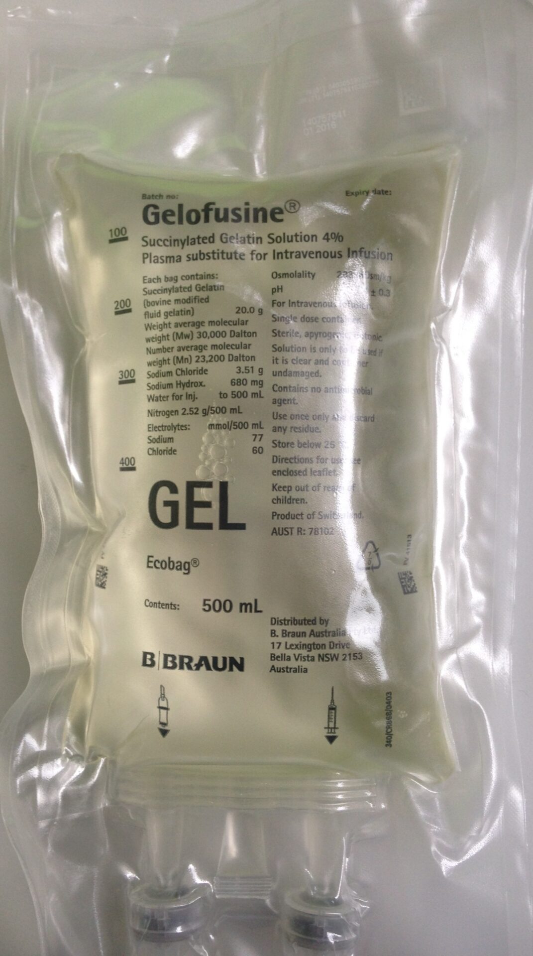 Blue Eye versus Gelofusine
